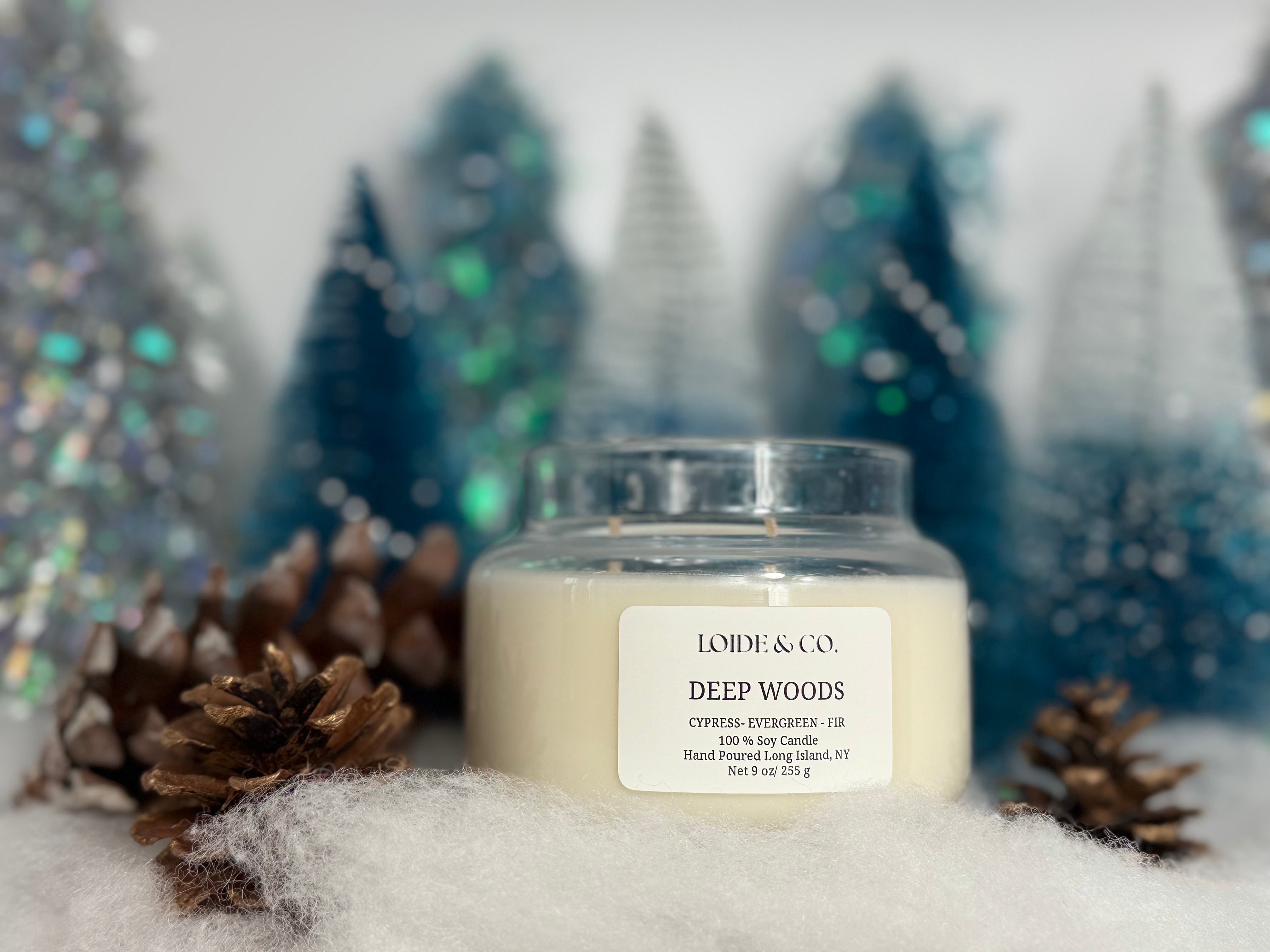 DEEP WOODS CANDLE |9 OZ SOY CANDLE| – Loidecandleco